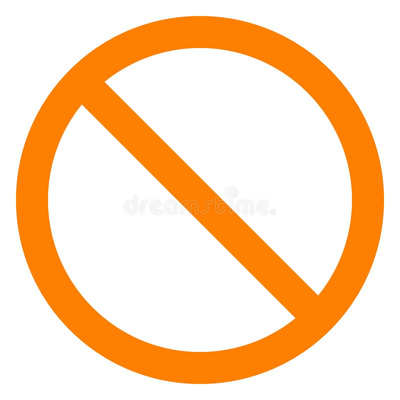 No Sign - Red Thin Simple, Isolated - Vector Stock Vector ...