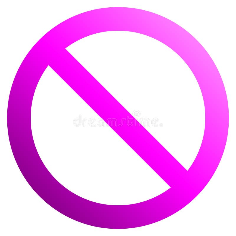No Sign - Purple Thick Gradient, Isolated - Vector Stock Vector ...