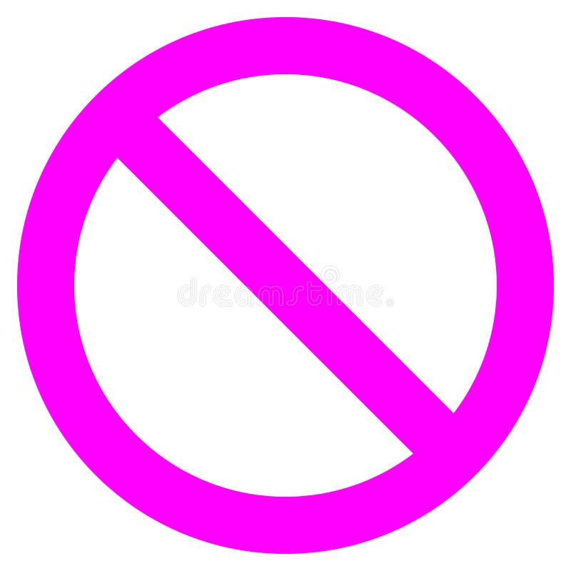 No Sign - Purple Thick Simple, Isolated - Vector Stock Vector ...