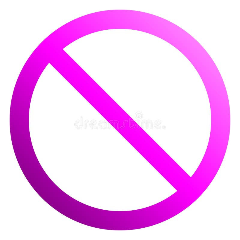 No Sign - Purple Thin Gradient, Isolated - Vector Stock Vector ...