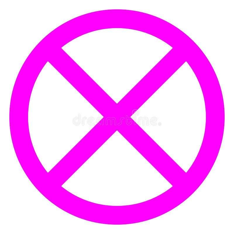 No Sign - Purple Thin Simple, Isolated - Vector Stock Vector ...