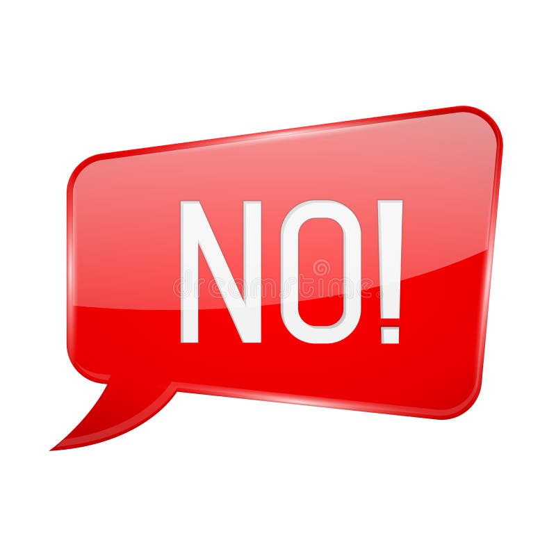 No sign. Red speech bubble stock vector. Illustration of concept ...