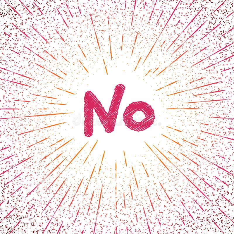 No Sign in Textured Ragged Rays. Stock Vector - Illustration of mark ...