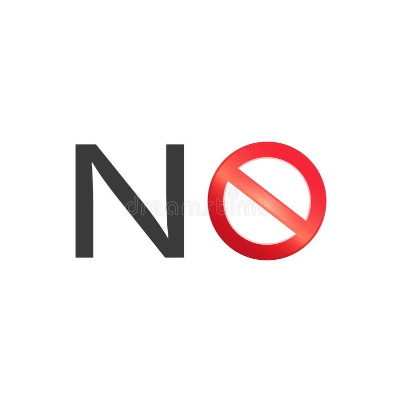 No Sign. Vector Illustration on White Background Stock Illustration ...