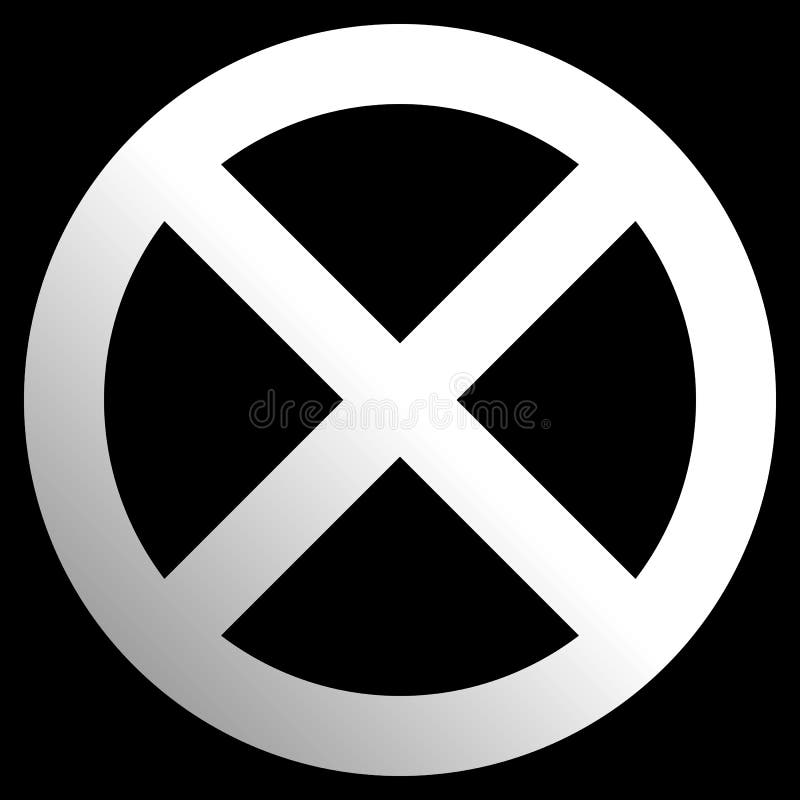 No Sign - White Thick Gradient, Isolated - Vector Stock Vector ...