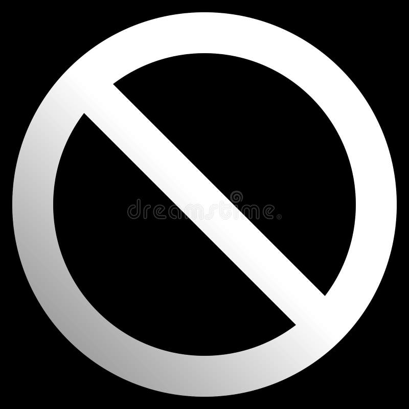 No Sign - White Thick Gradient, Isolated - Vector Stock Vector ...