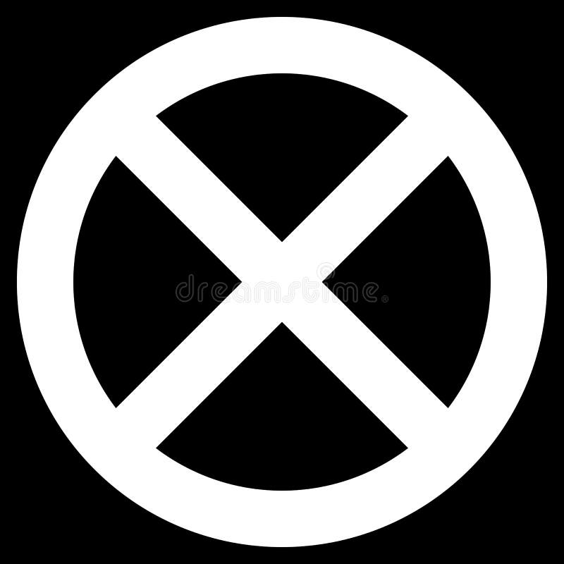 No Sign - White Thick Simple, Isolated - Vector Stock Vector ...