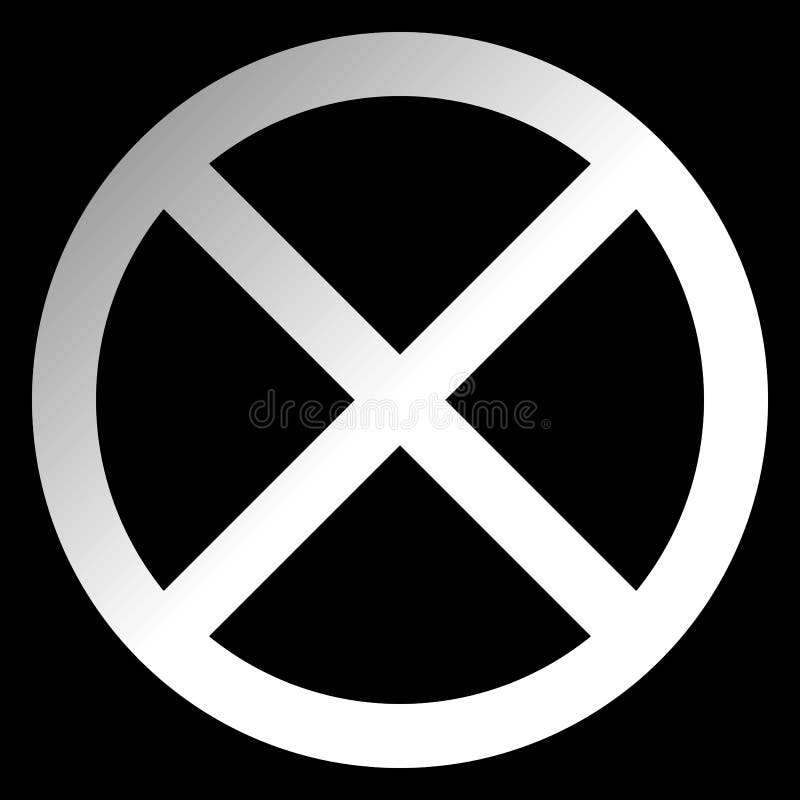 No Sign - White Thick Simple, Isolated - Vector Stock Vector ...