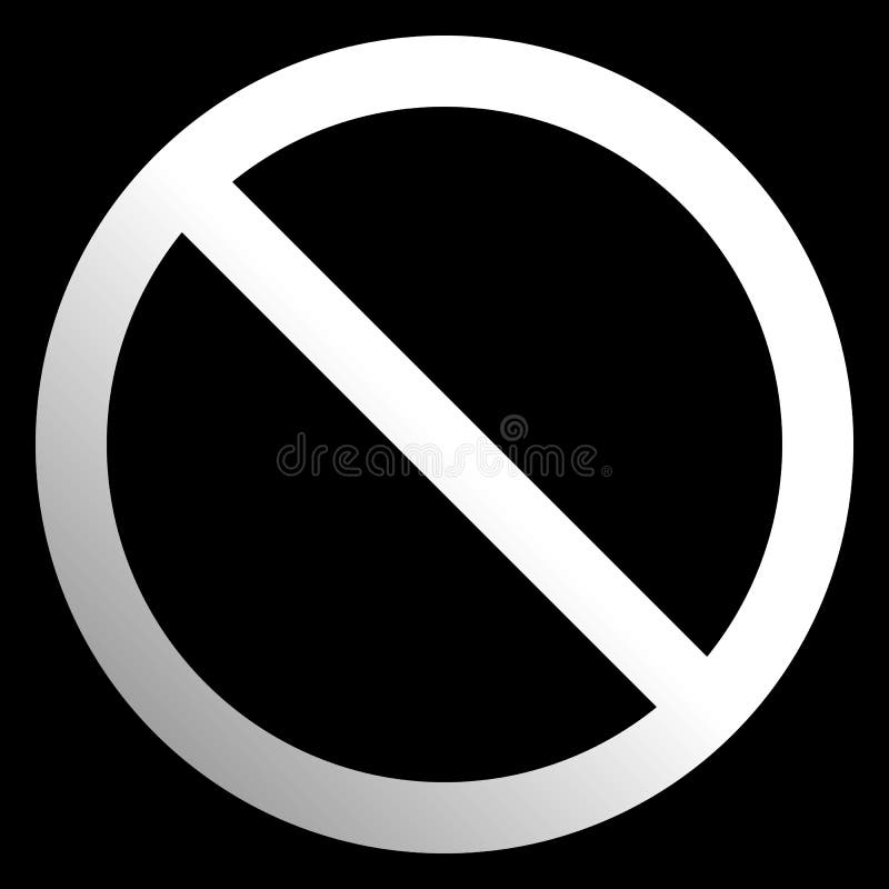 No Sign - White Thick Gradient, Isolated - Vector Stock Vector ...