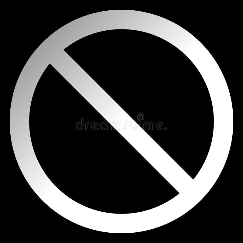 No Sign - White Thin Gradient, Isolated - Vector Stock Vector ...