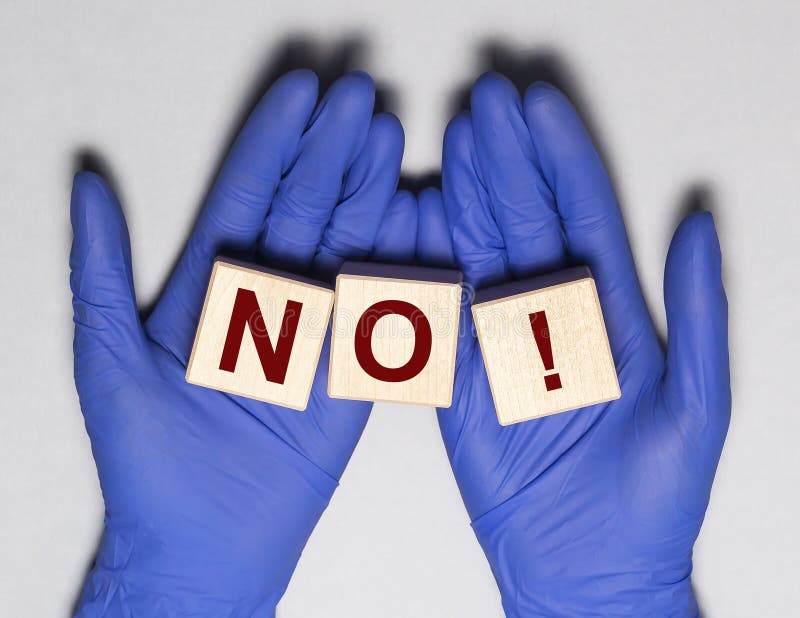 No Sign Word in Doctor Hands. Negative Answer Concept. No Risk, No ...