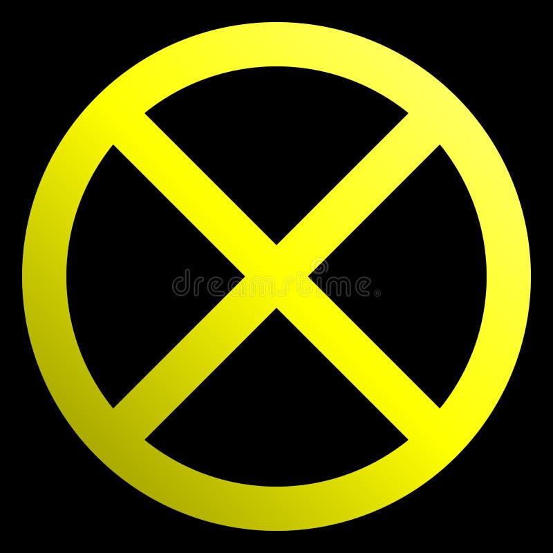 No Sign - Yellow Thin Gradient, Isolated - Vector Stock Vector ...