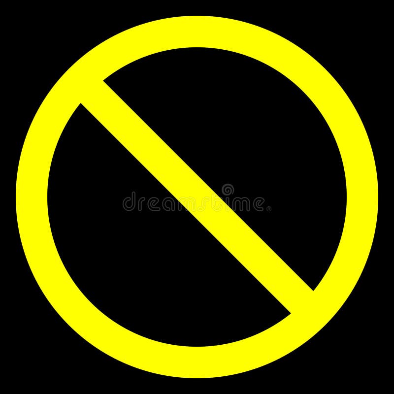 No Sign - Yellow Thin Gradient, Isolated - Vector Stock Vector ...