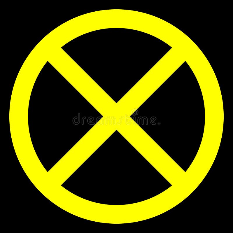 No Sign - Yellow Thin Simple, Isolated - Vector Stock Vector ...