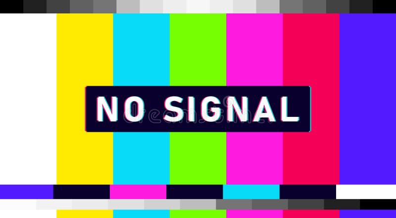 No Signal Glitch TV Pattern. Television Screen Error. Screen with ...