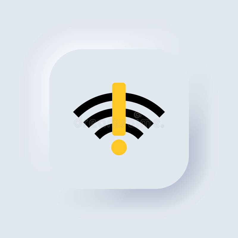 No Signal Internet. No Wifi Sign. No Connection. No Network. Neumorphic ...