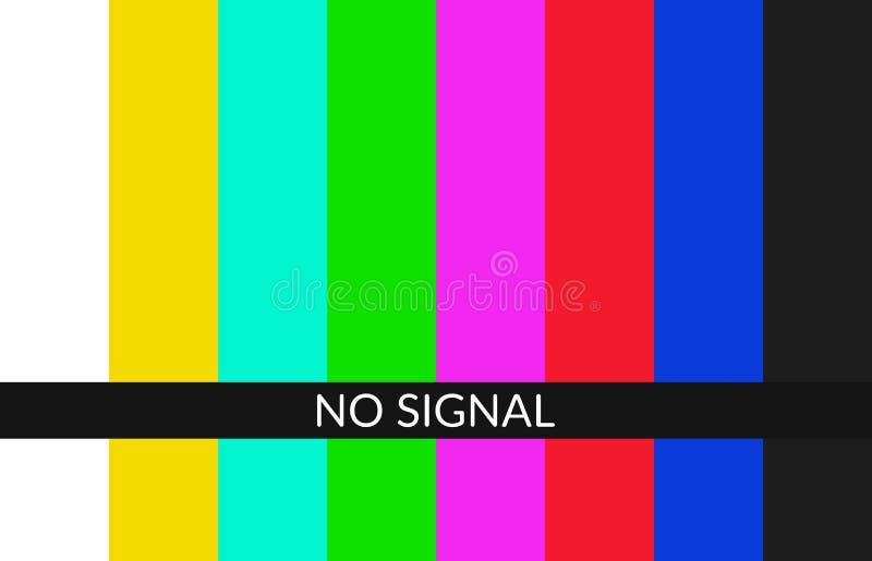 No Signal Tv Background. Error on Television Screen Stock Vector ...
