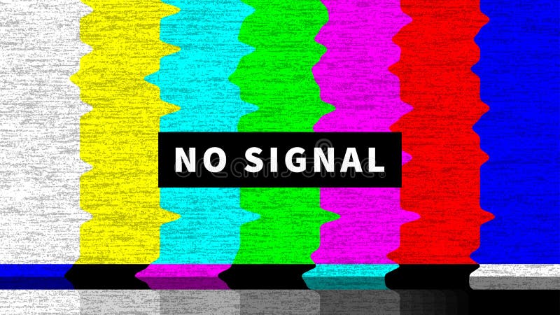 No Signal TV Screen Test, Glitch Color Pattern and Grain Noise, Vector ...