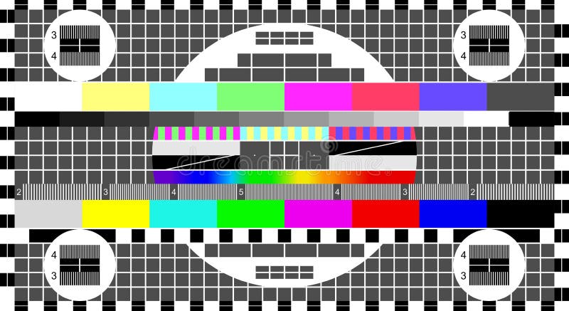 No Signal TV, Television Test Screen in Case of No Signal. Test Card or ...