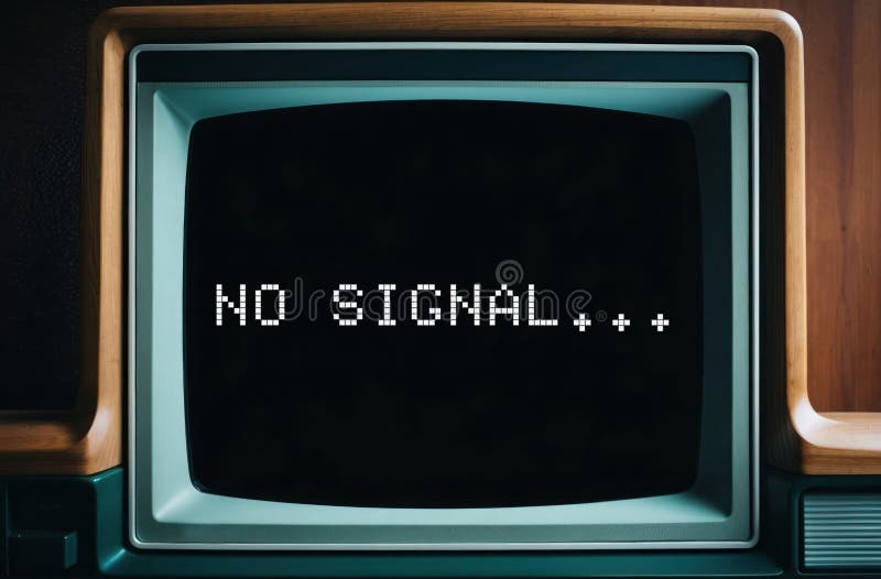 NO SIGNAL... Word Text on Tv Screen Stock Illustration - Illustration ...