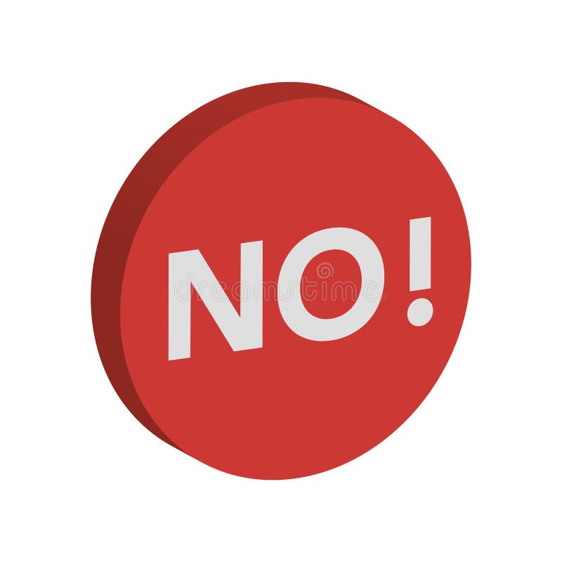 No Simple Button Alert Button Stock Vector - Illustration of cross ...