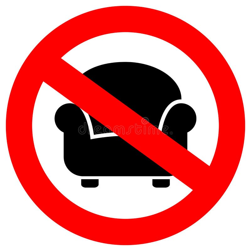 No sitting sign stock vector. Illustration of chair, armchairs - 77586347