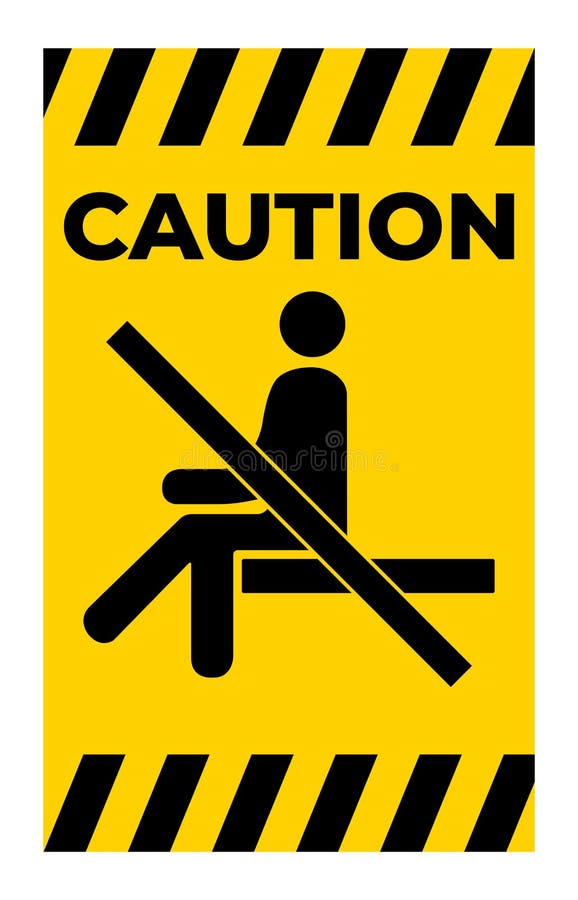 No Sitting Symbol on White Background Stock Vector - Illustration of ...