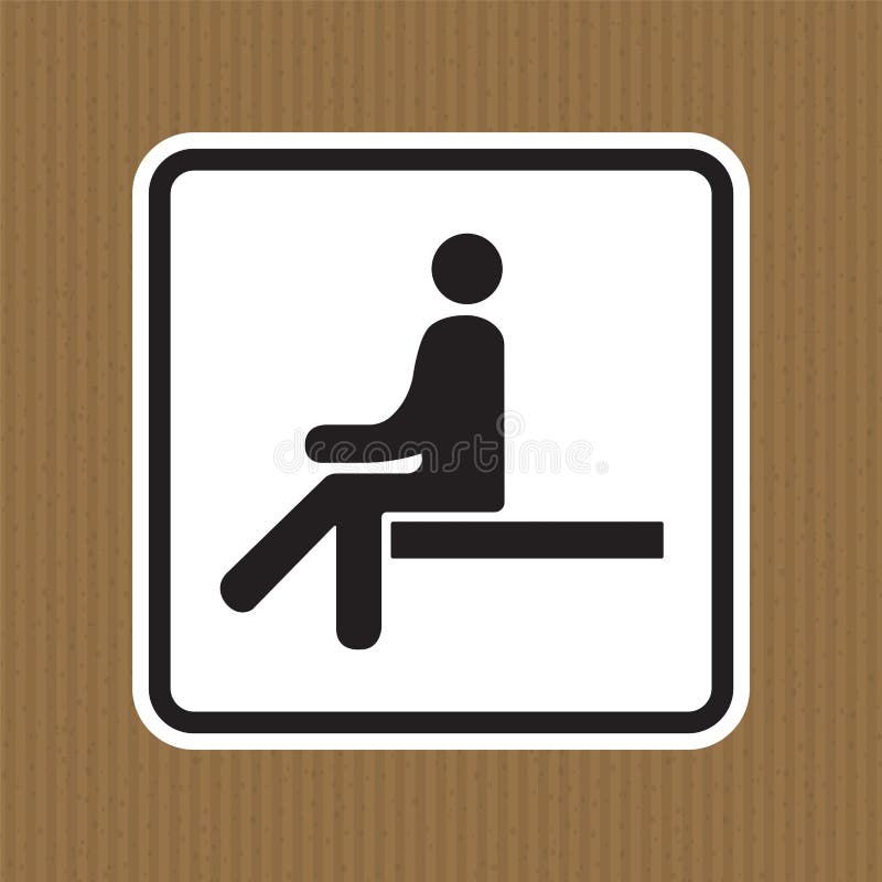 No Sitting Symbol on White Background Stock Vector - Illustration of ...