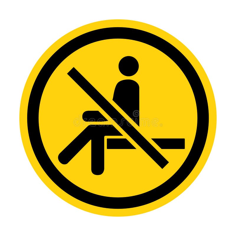 No Sitting Symbol on White Background Stock Vector - Illustration of ...