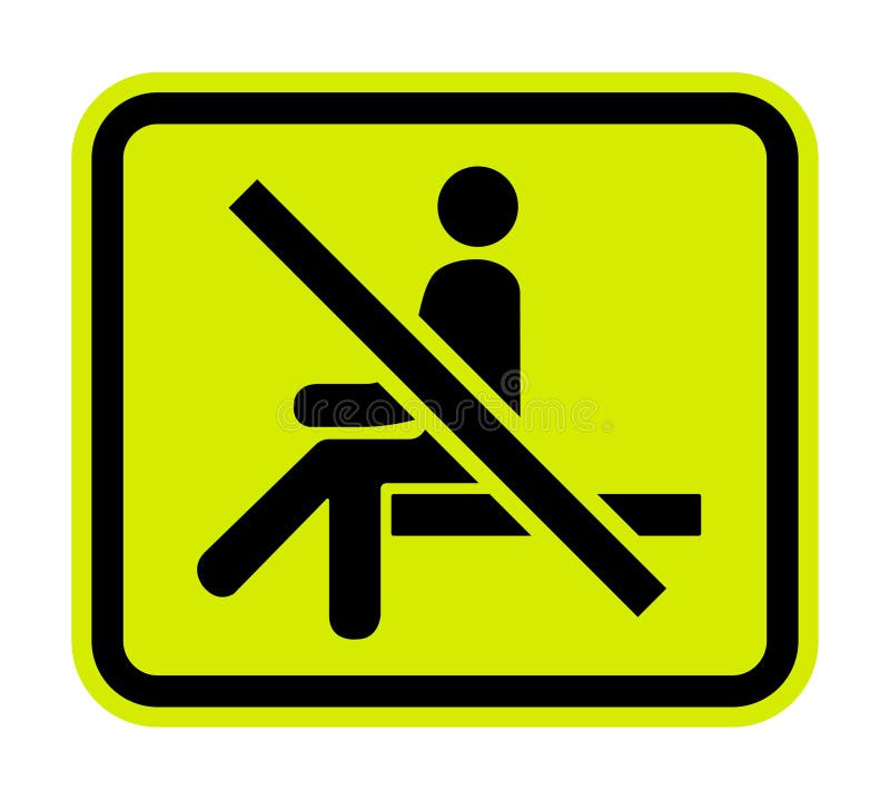No Sitting Symbol on White Background Stock Vector - Illustration of ...