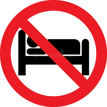 No Sleeping Sign Stock Illustrations – 326 No Sleeping Sign Stock ...
