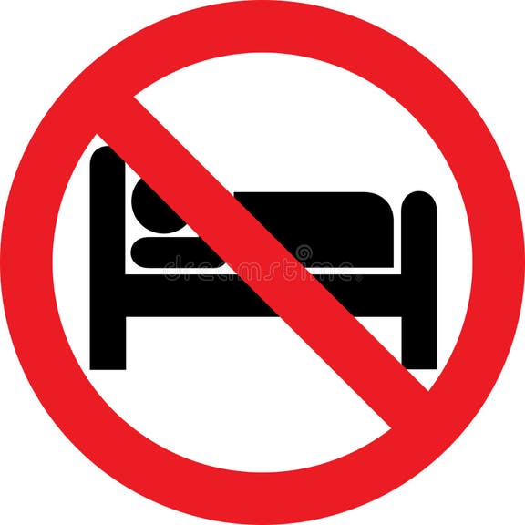 No Sleeping Sign Stock Illustrations – 360 No Sleeping Sign Stock ...