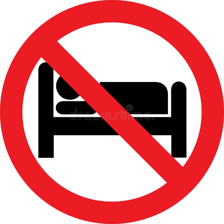 No Sleeping Sign Stock Illustrations – 326 No Sleeping Sign Stock ...