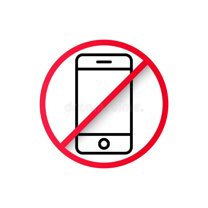 No Smartphone. Mobile in Prohibition Sign. Prohibition Sign. No Cell ...