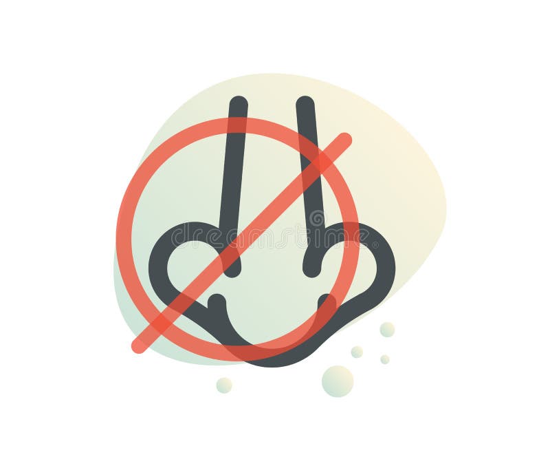 No Smell Symptom - Icon stock vector. Illustration of odours - 177754896