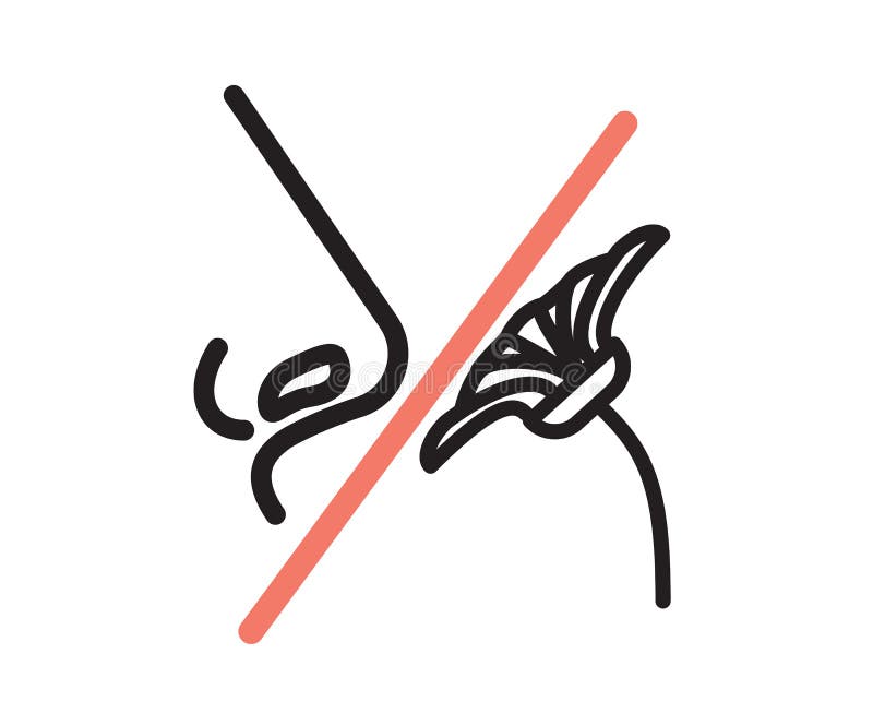 No Smell Symptom - Icon stock illustration. Illustration of smell ...