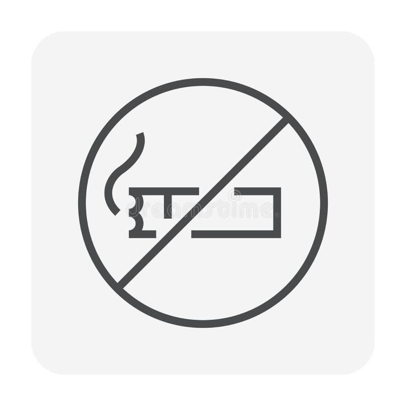 No smoke icon stock vector. Illustration of design, sign - 170165562