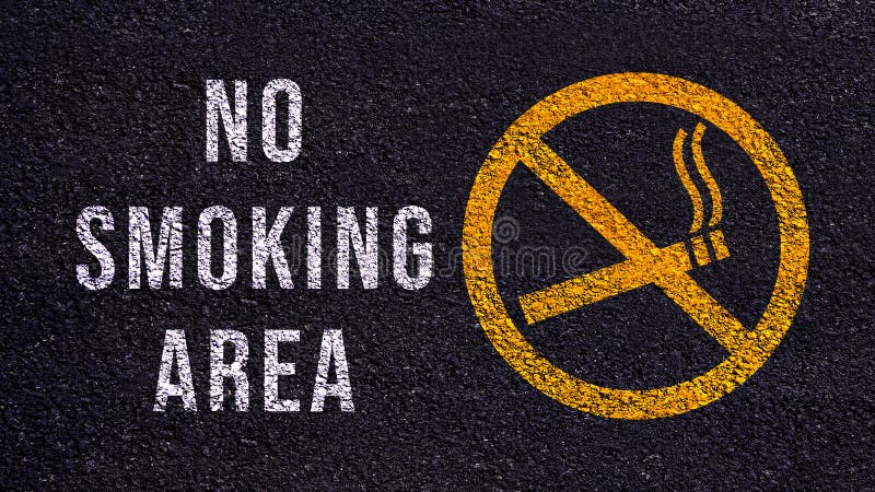 No Smoking Area Sign with Dark Vintage Style Background, No Smoking ...