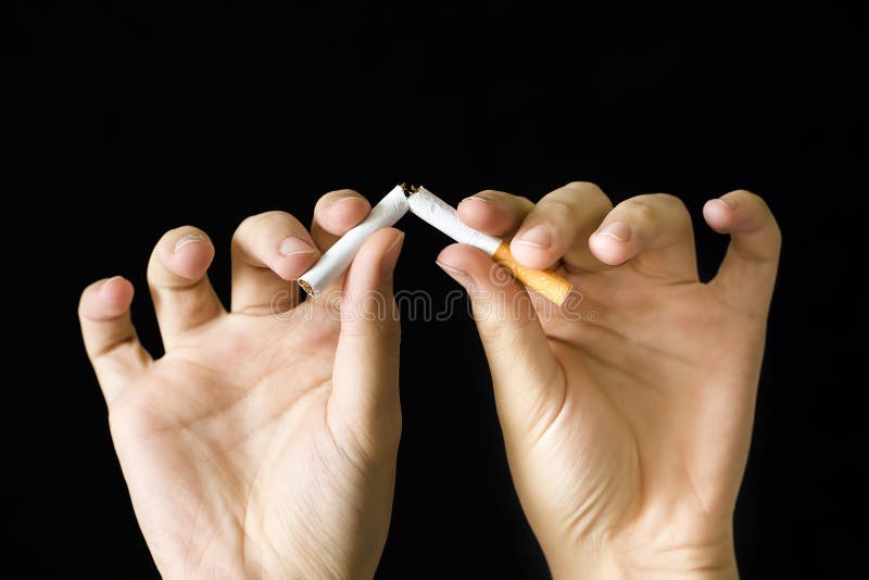 No Smoking, Cigarette Break Concept Photo Stock Image - Image of ...