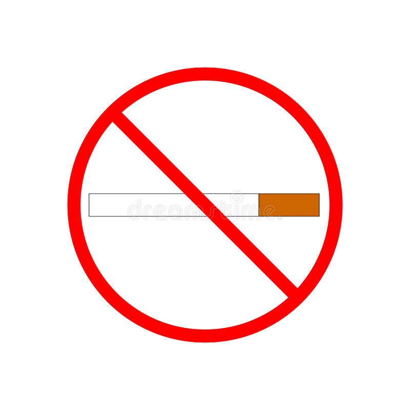 No Smoking Icon on White Background. EPS 10 Stock Illustration ...