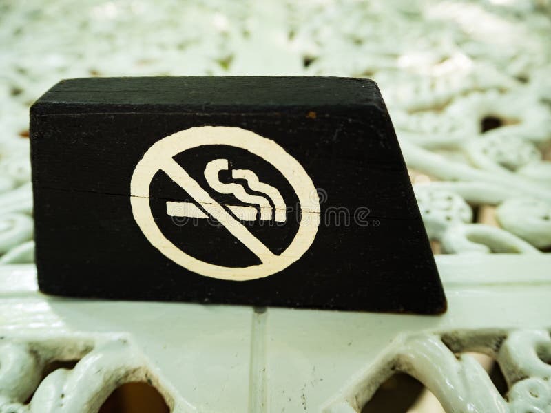 No smoking label stock photo. Image of park, signage - 83499850