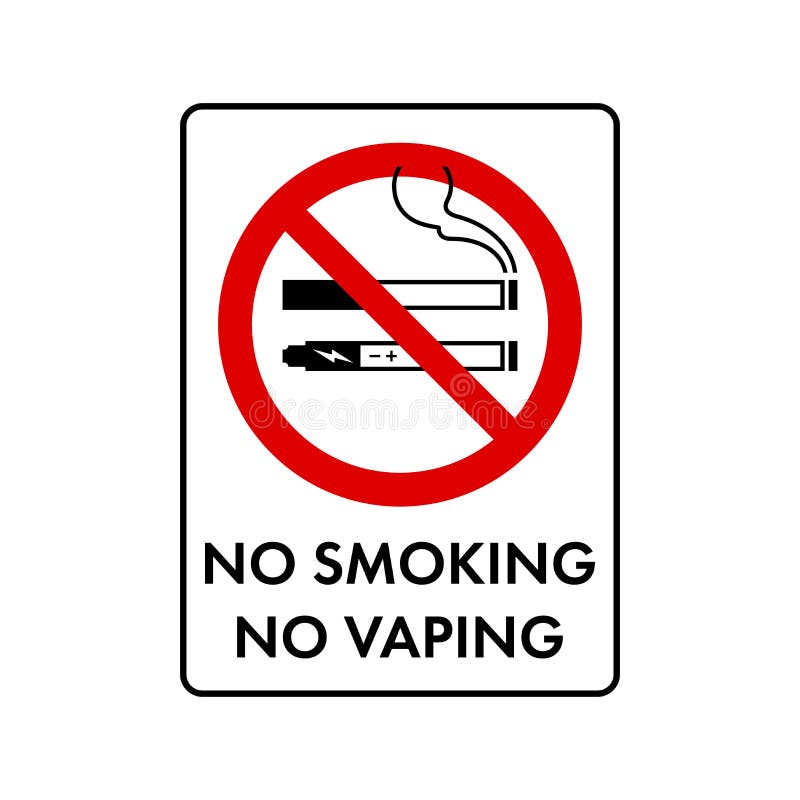 No Smoking, No Vaping Combined Prohibition Sign. No Symbol Isolated on ... No Smoking, No Vaping Combined Prohibition Sign. No Symbol Isolated on ...