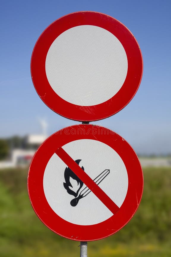 No Smoking, No Open Flame; Fire, Open Ignition Source and Smoking ...