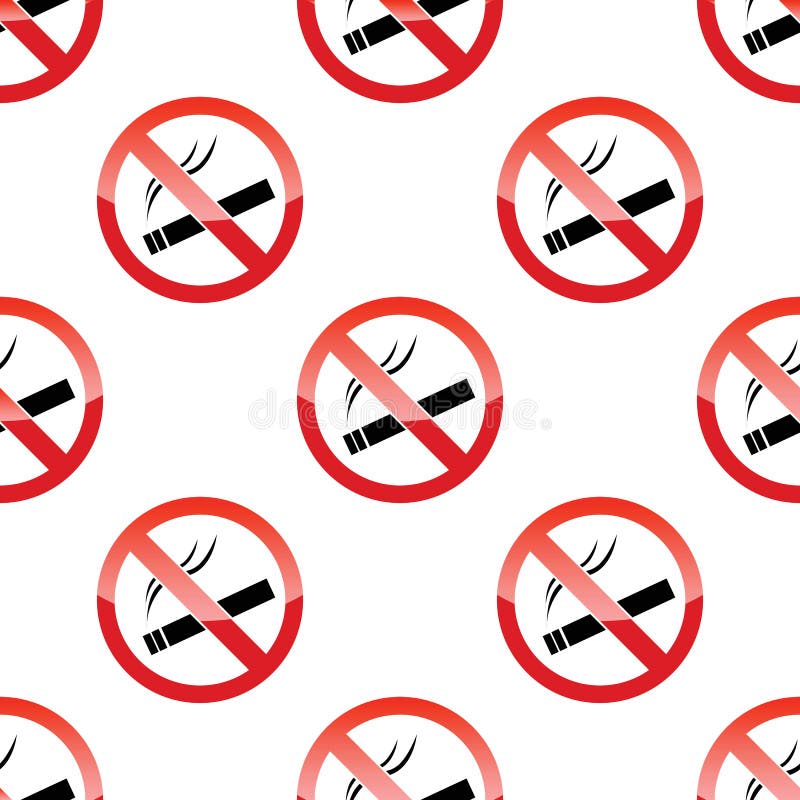 Smoking is Prohibited Icon, Black Monochrome Style Stock Vector ...