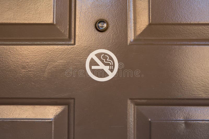 No Smoking Sign on the Wall Stock Image - Image of door, notice: 125356023