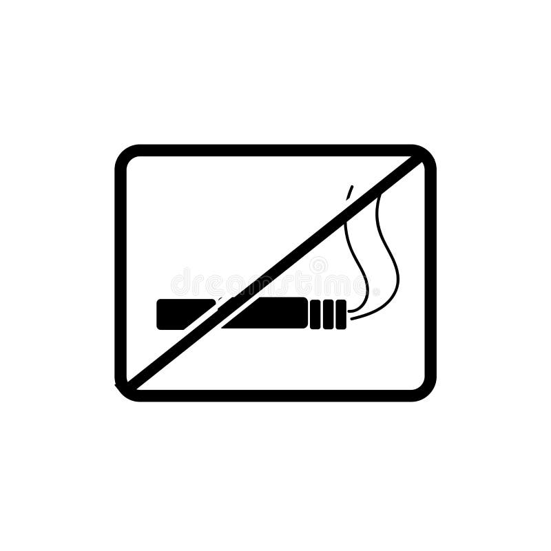 No Smoking Sign Icon Vector Isolated on White Background, No Smoking ...