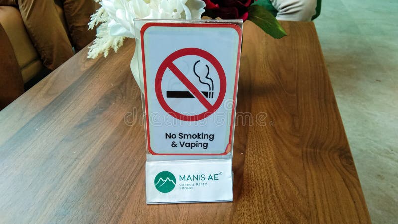 No Smoking Sign on Lobby Table Editorial Image - Image of prohibit ...