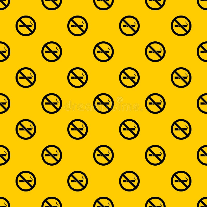 No Smoking Sign Pattern Vector Stock Vector - Illustration of area ...