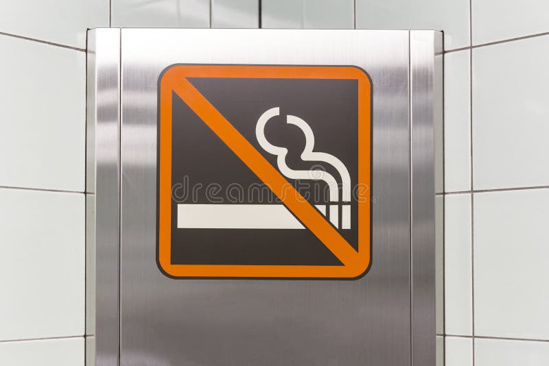 No Smoking Sign in Subway Station, Japan Stock Photo - Image of graphic ...