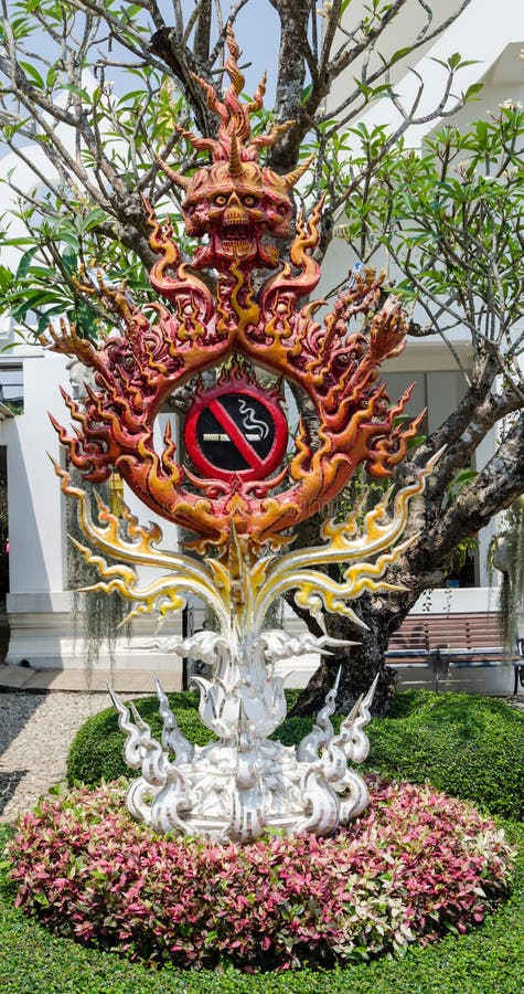 No Smoking Sign in the White Temple Stock Photo - Image of smoking ...
